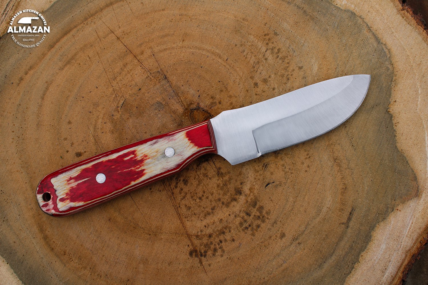 Ember & Sand Carver - Hand Forged Stainless Steel Knife with Pakkawood ...