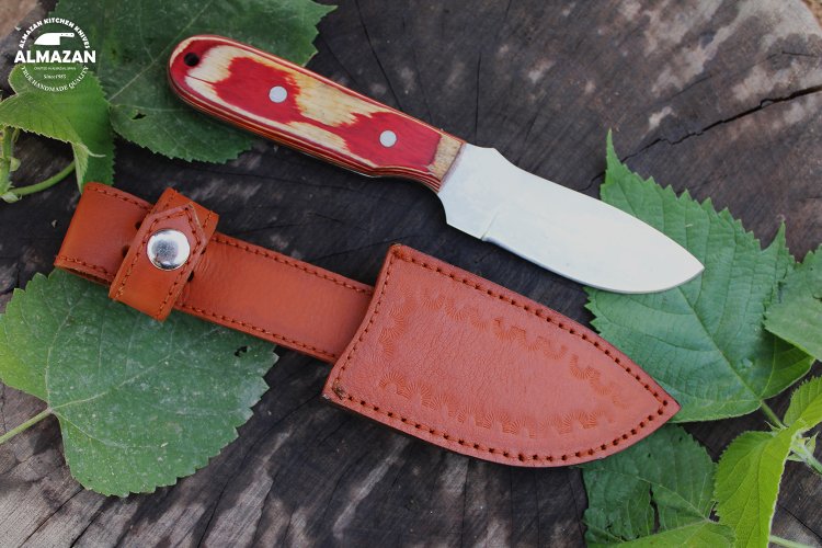Ember & Sand Carver - Hand Forged Stainless Steel Knife with Pakkawood ...